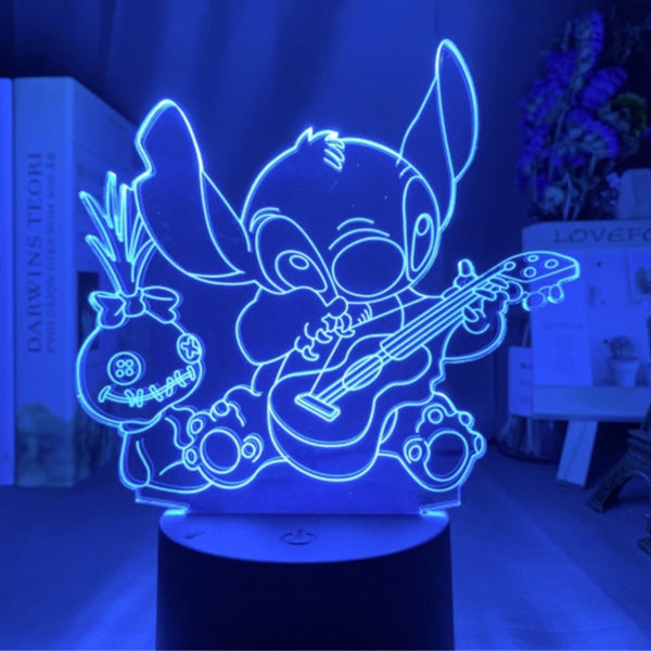 Luminária Stitch & Xepa 3D LED RGB